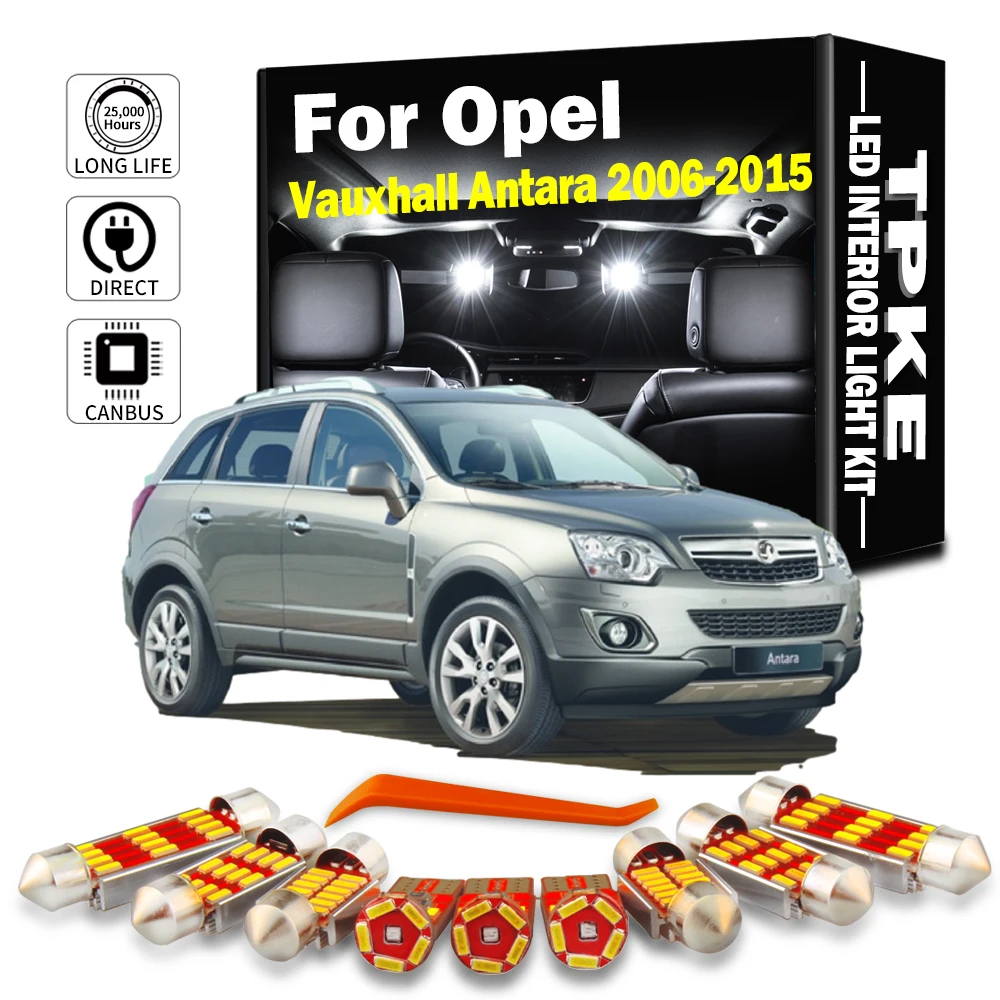 Tpke 15pcs Led Interior Map Dome Light Kit For Opel Vauxhall Antara ...
