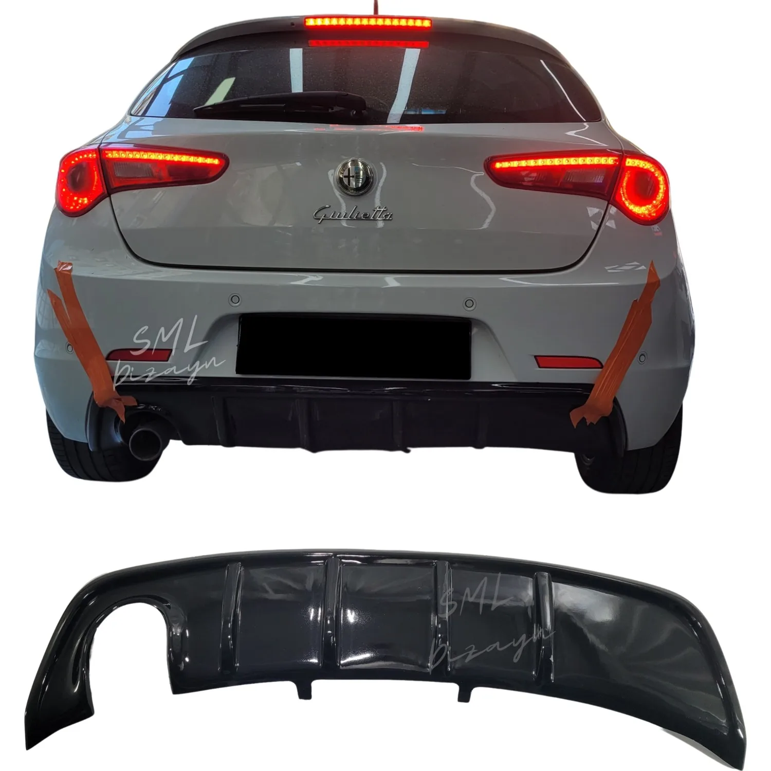 Diffuser Fit For Alfa Romeo Giulietta Sports Tail Tear Bumper Lip For ...