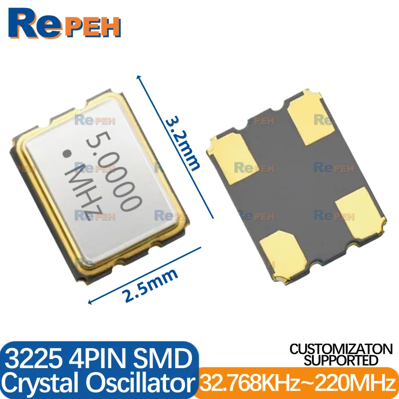 5PCS/3225 5MHz 5.5296MHz CRYSTAL OSCILLATOR CRYSTAL RESONATOR 5.000MHz ...