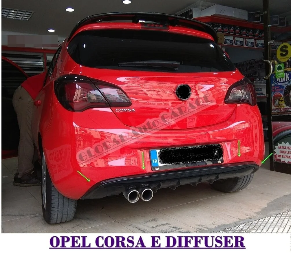 For-Opel-Corsa-E-Diffuser-Rear-Bumper-Extension-Attachment-Front-Bumper ...