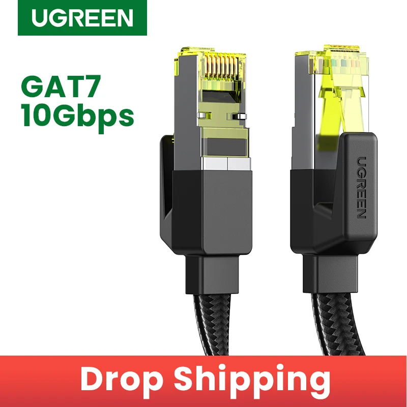 【Drop Shipping】UGREEN Ethernet Cable CAT7 10Gbps Cotton Braided Network ...