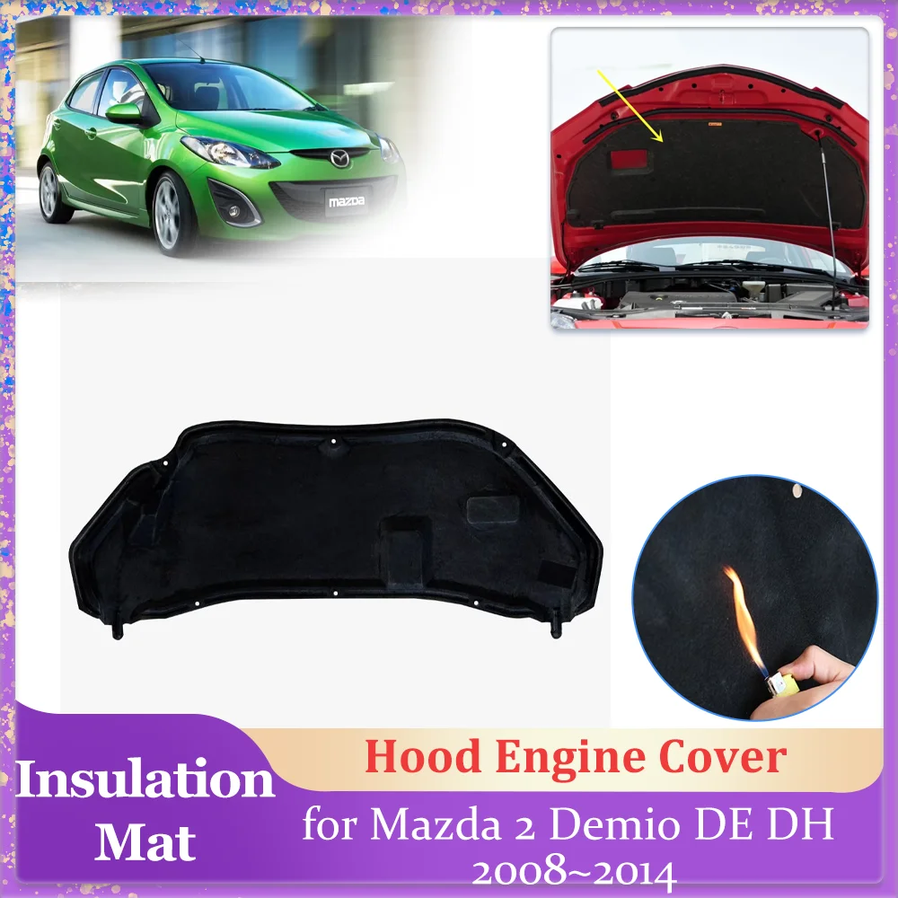Car Hood Insulation Pad for Mazda 2 Mazda2 Demio DE DH 2008~2014 2009 ...