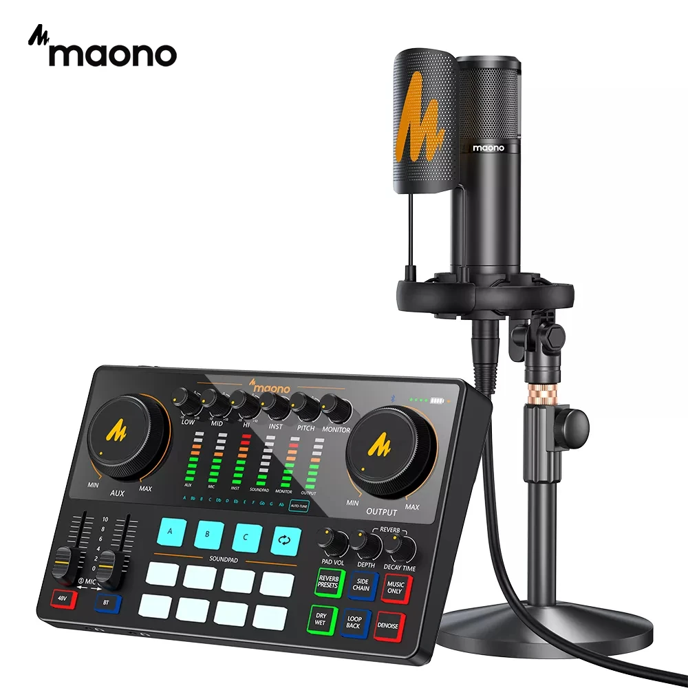 Audio Interface Maonocaster | Microphone Video Recording | Video ...