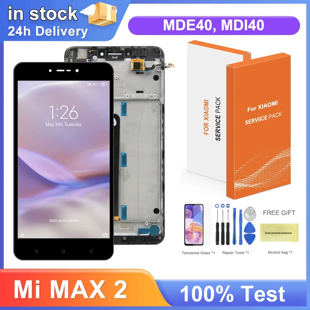 IPS Max 2 Display Screen With Frame, for Xiaomi Mi Max 2 MDE40 MDI40 ...