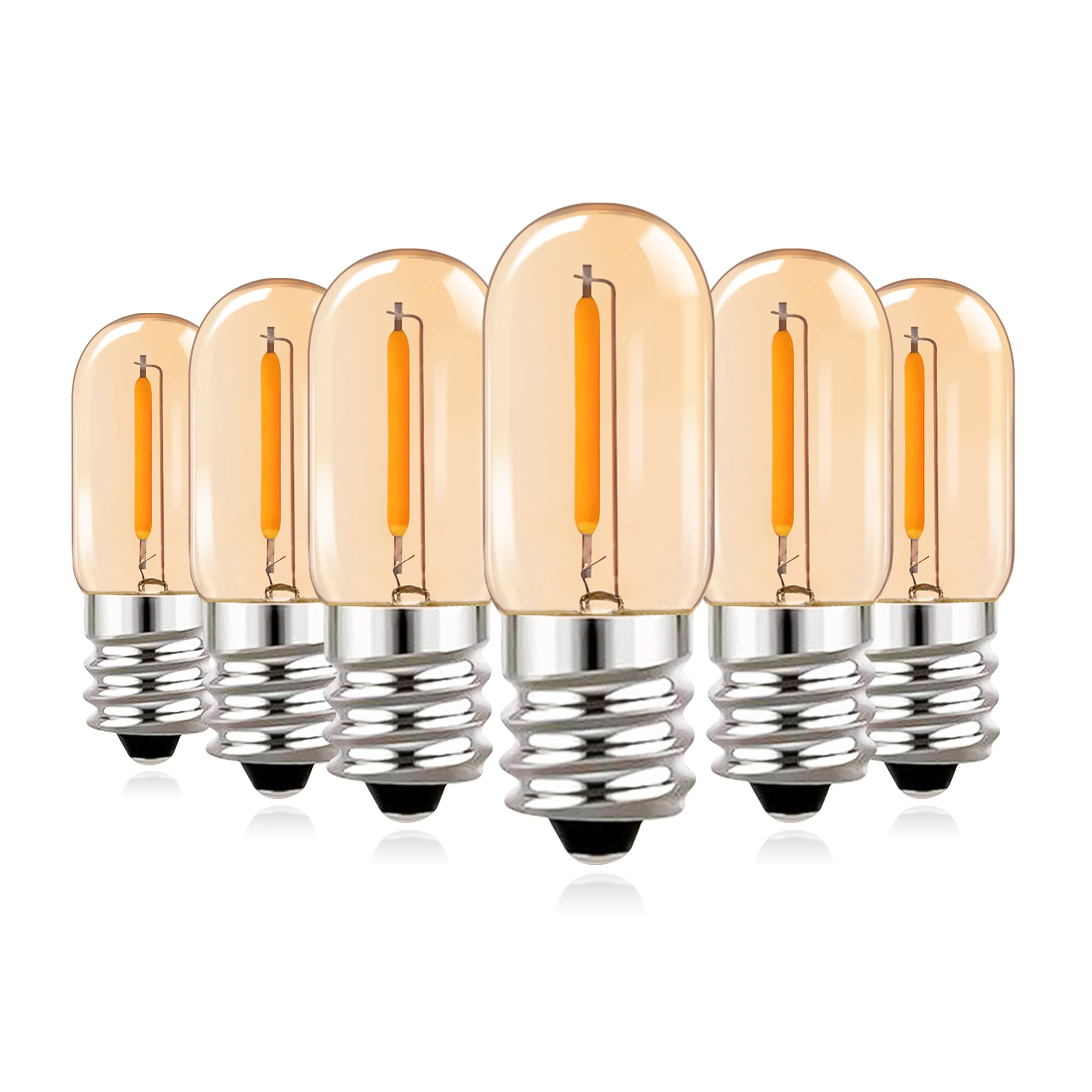 6pcs T16 Vintage Led Bulb E14 E12 0.6W LED Filament Light Bulb 220V ...