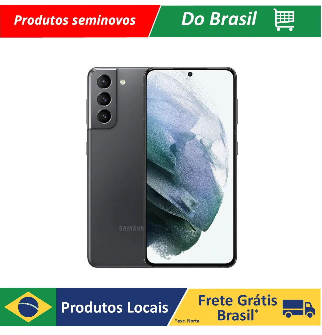 Usado: Samsung Galaxy S21 128GB 5G Cinza Muito Bom - Trocafone
