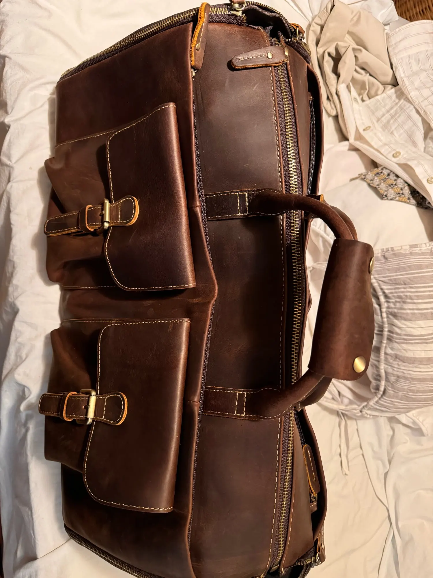 Mens Leather Duffel Bag – DHM bags