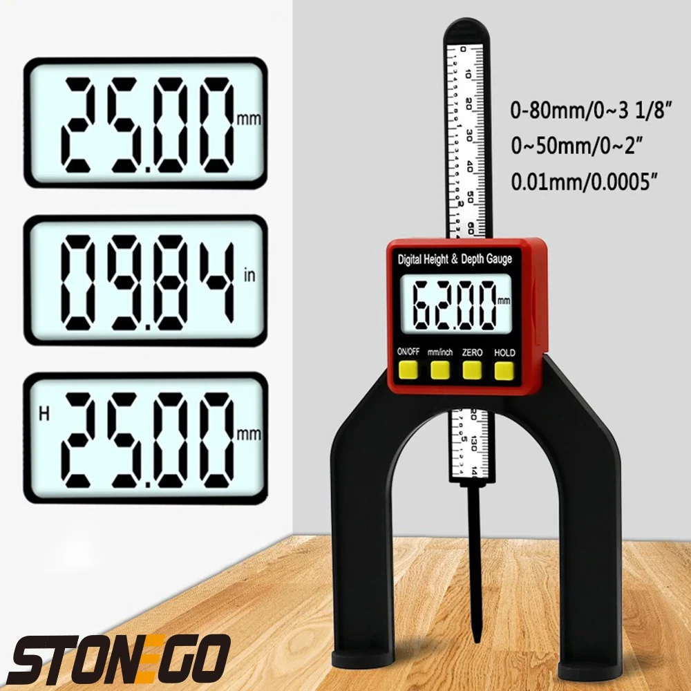 STONEGO-0-80mm-Digital-Depth-Caliper-Height-Gauge-Digital-Tread-Depth ...