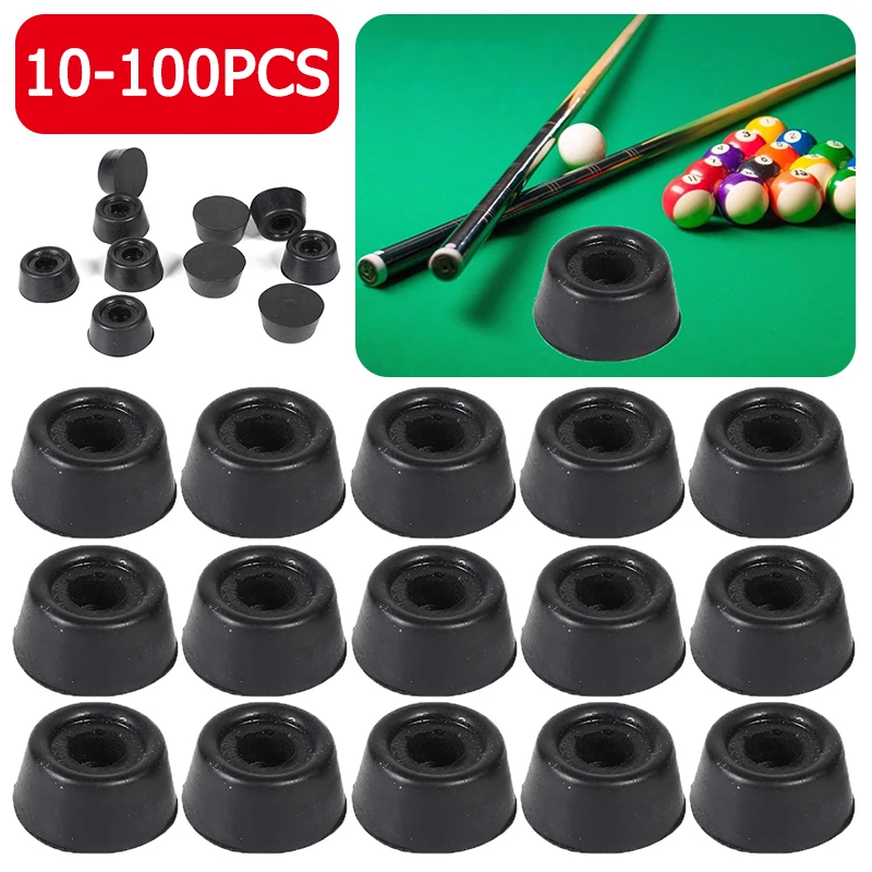 10-100Pcs Pool Cue Protective Sleeves Rubber Bottom Support Bumpers ...