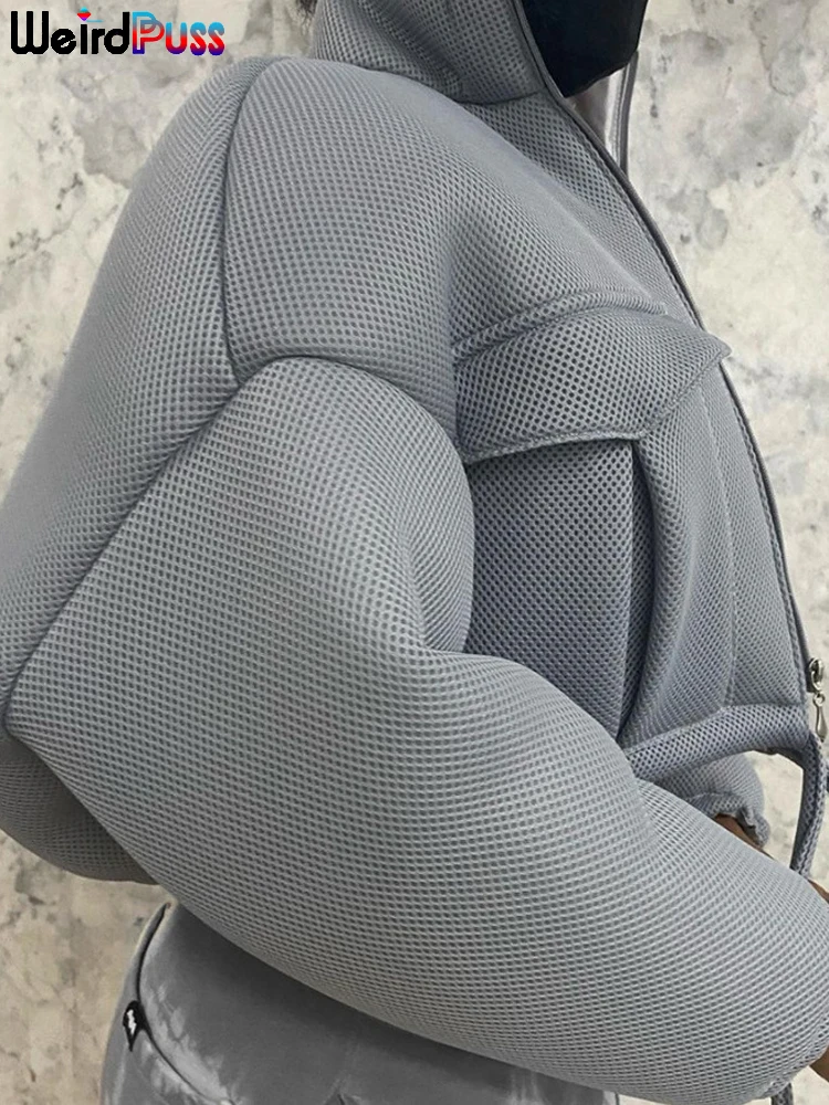 Weird-Puss-Y2K-Winter-Women-Bubble-Puffer-Warm-Jacket-Drawstring-Thick ...