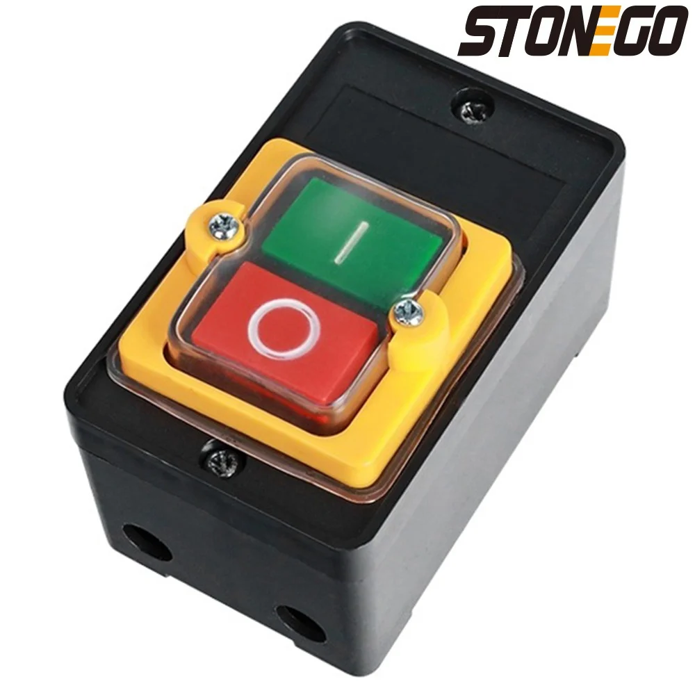 STONEGO 1PC WaterProof Push Button Switch ON/OFF Switch Mechanical ...