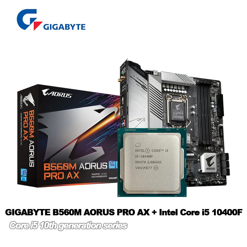 Intel Core i5 10400F CPU + GA B560M AORUS PRO AX Motherboard Suit LGA ...