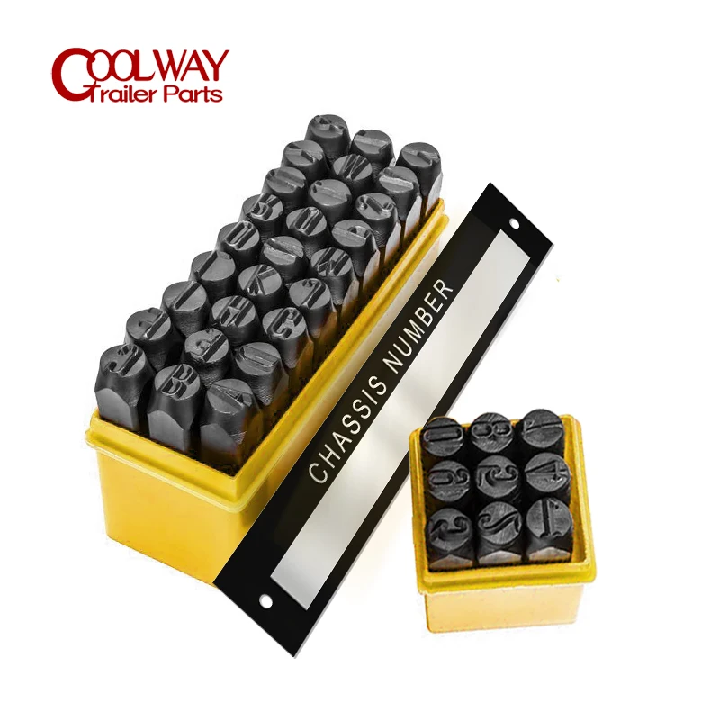 Aluminium Chassic Vin Serial Number Plate Vehicle Date ID Tag With 4mm ...