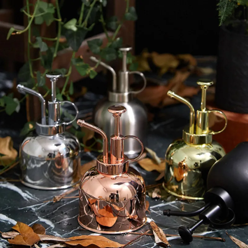 1PC Stainless Steel Plant Misting Spray Bottle Flower Watering Can Top ...