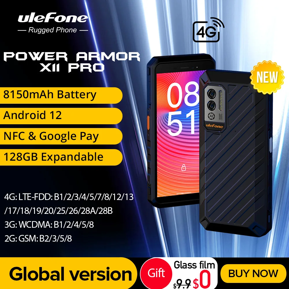 Ulefone-Power-Armor-X11-Pro-Rugged-Phone-8150-mAh-128GB-Max-Expansion ...