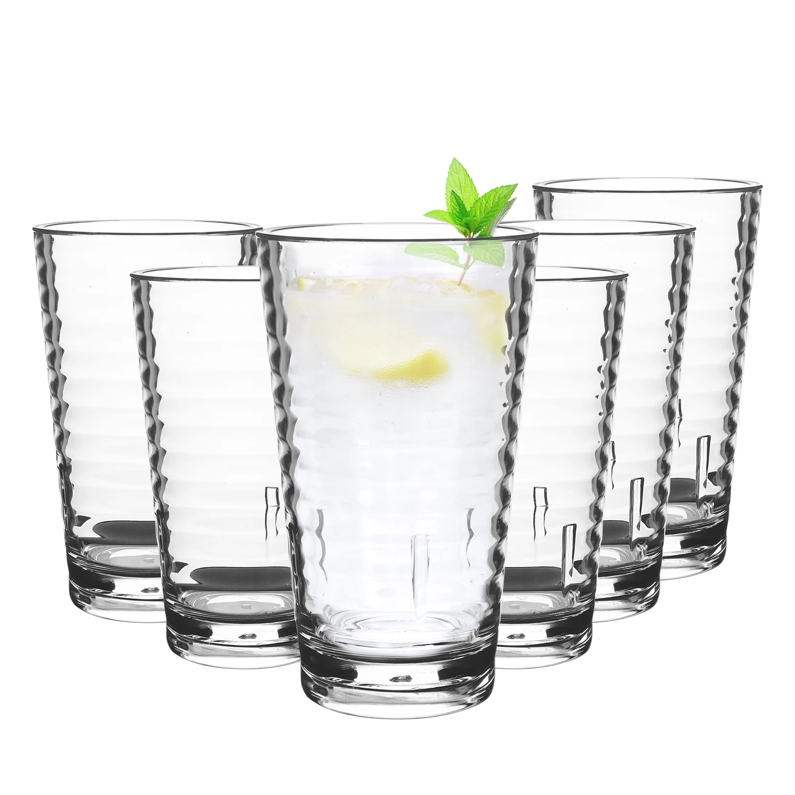 6Pcs-385ml-Plastic-Glasses-Acrylic-Plastic-Water-Tumblers-Reusable ...