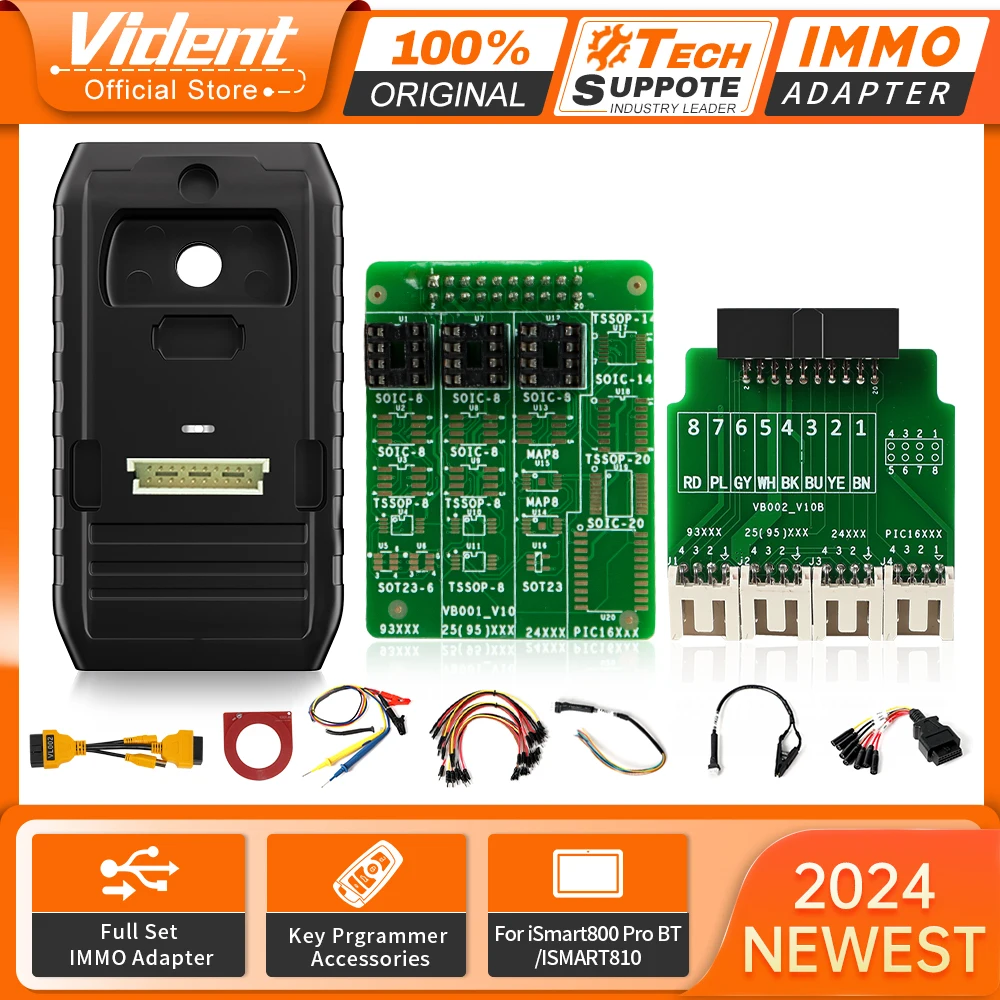 2024-VIDENT-Full-Set-IMMO-Adapter-Key-Prgrammer-Accessories-For ...
