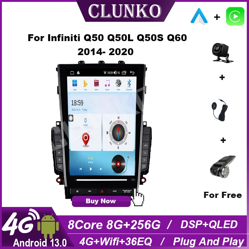 Clunko-For-Infiniti-Q50-Q50L-Q50S-Q60-2014-2020-Android-Car-Radio ...