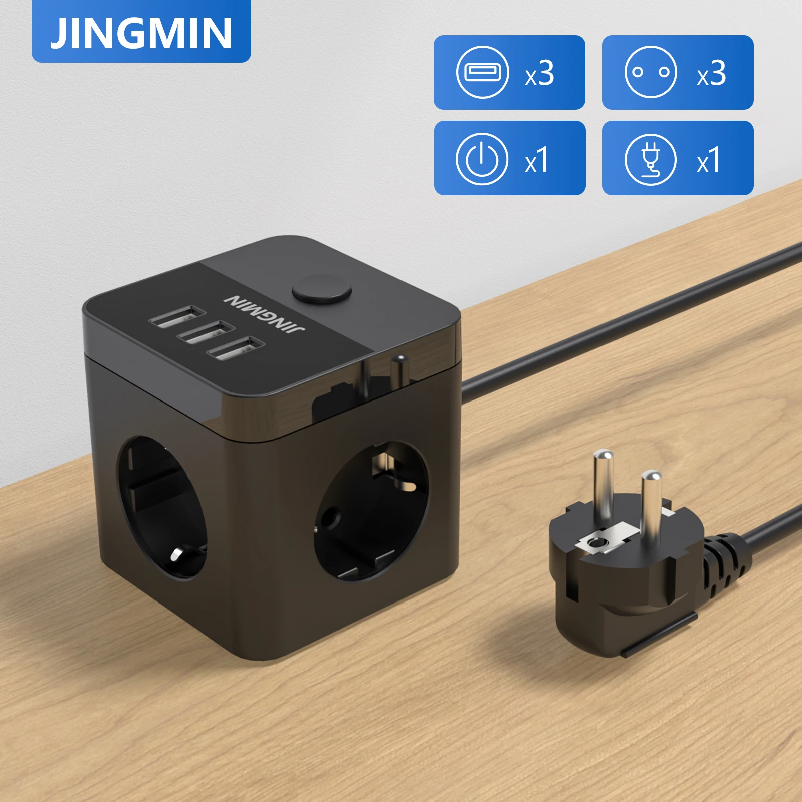 Power-Adapter-with-3-AC-Outlets-3-USB-Ports-1-5M-Extension-Cable-Multi ...