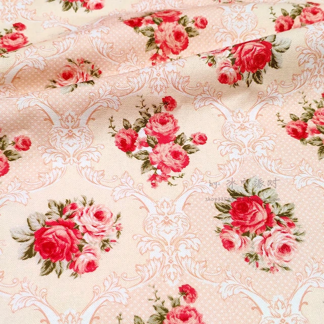 Vintage Rose Pattern Fabric