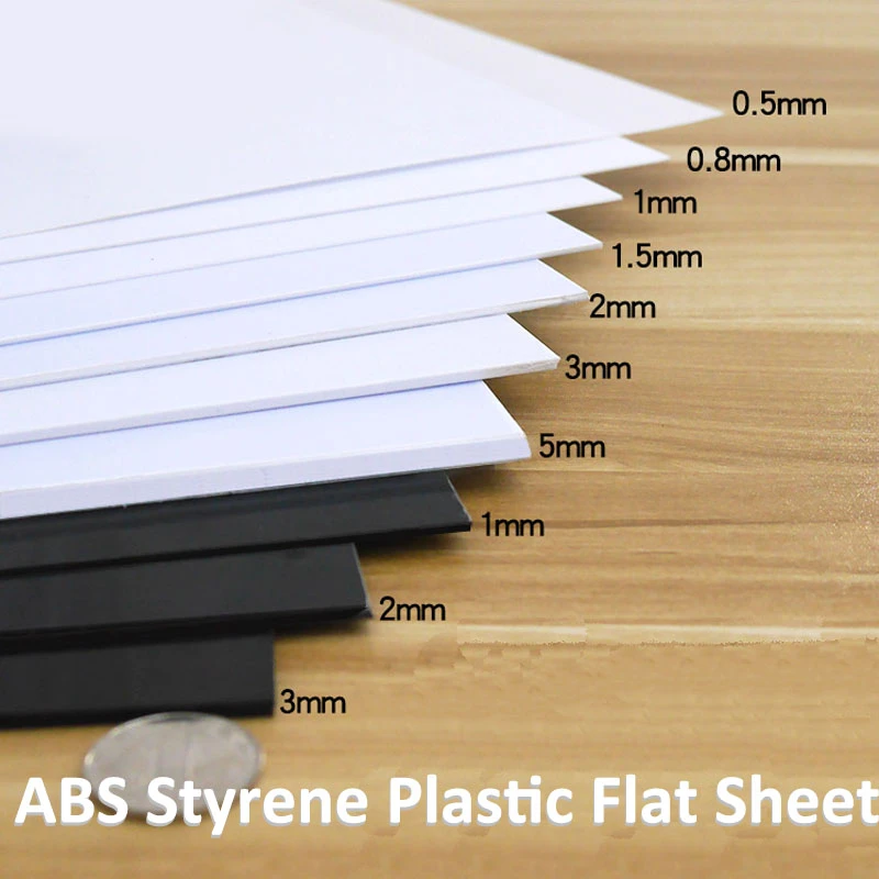 Abs Styrene Plastic Flat Sheet Plate | Tool Parts - Plastic Black Tool ...