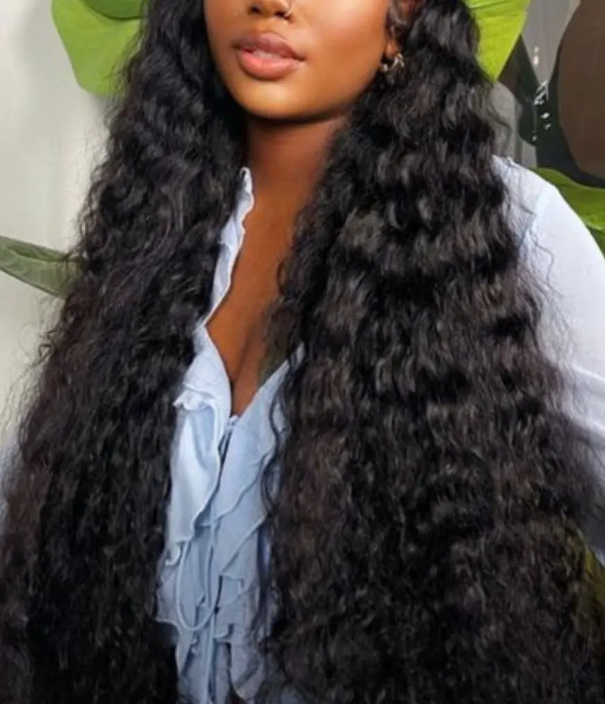 Loose Deep Wave Peruvian Hair 3 Bundles with 4x4 Closure / 13x4 Fronta ...