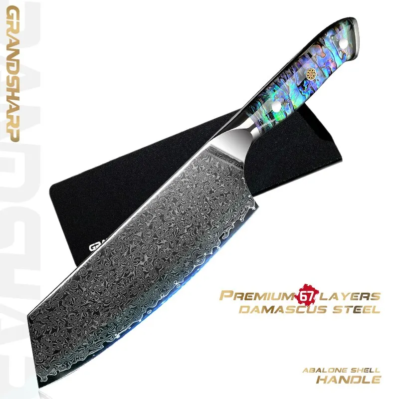 Grandsharp-Damascus-Cleaver-Knife-7-Inch-Japanese-Damascus-Steel ...