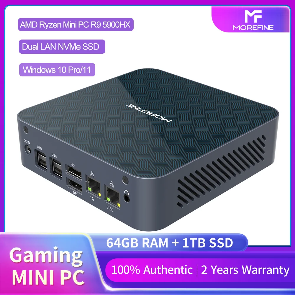 Morefine S500+ Amd Ryzen Mini Pc R9 5900hx R7 5800u Windows 11/10 Dual ...