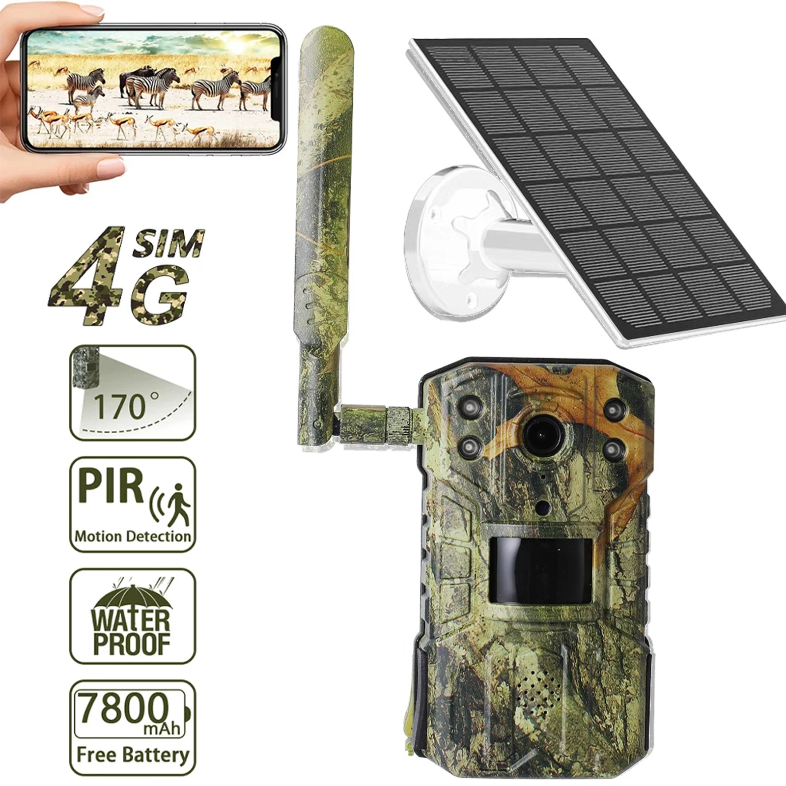 4MP-4G-SIM-Card-Solar-Hunting-Trail-Camera-Waterproof-20M-PIR-Motion ...