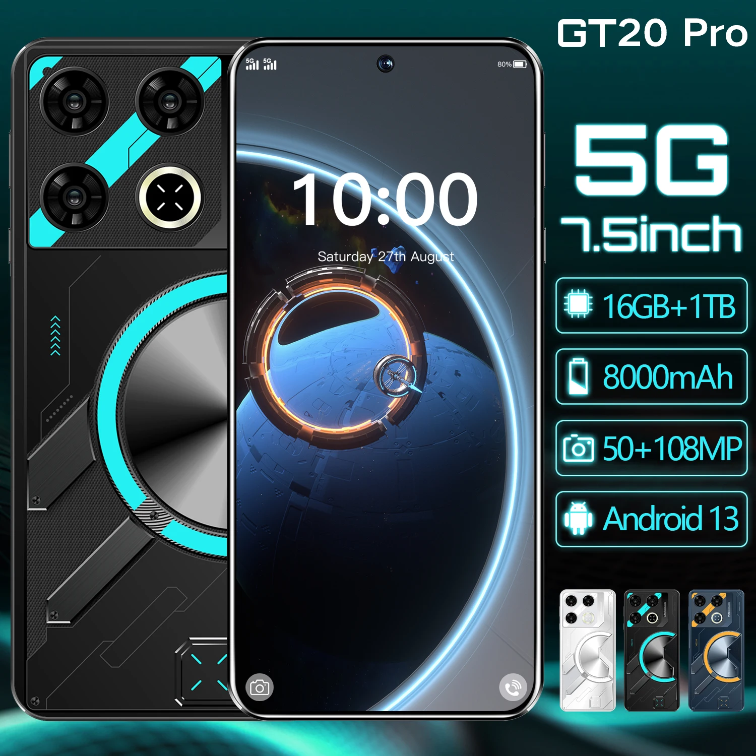 GT20-Pro-tel-fono-inteligente-Original-Smartphone-con-pantalla-HD-de ...
