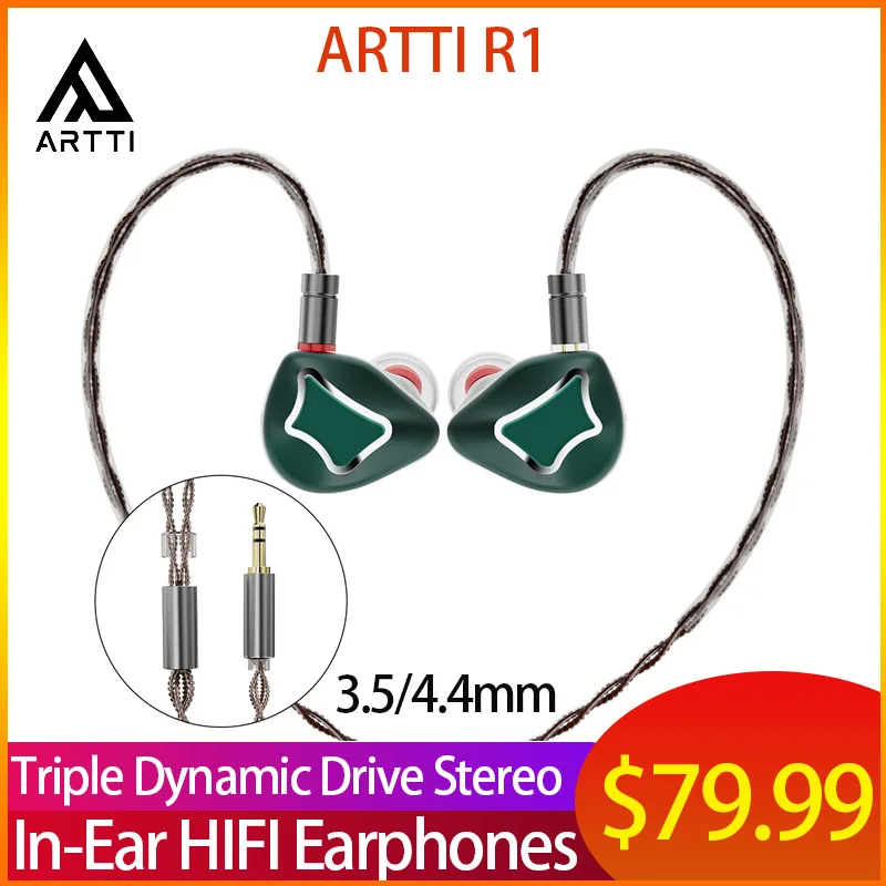 ARTTI-R1-In-Ear-HIFI-Earphones-IEMs-3DD-Wired-Earphone-Triple-Dynamic ...