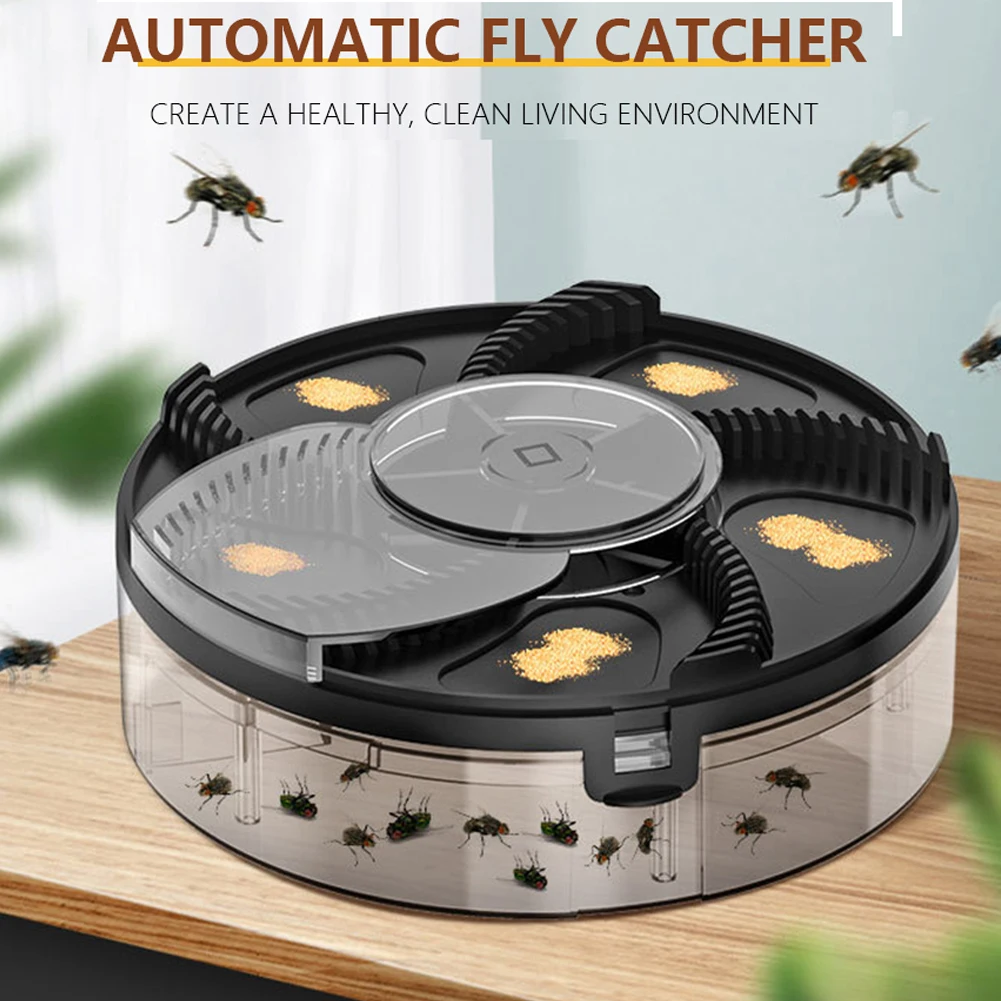 Automatic-Rotation-Flies-Traps-Electric-Flycatcher-Killing-Machine ...