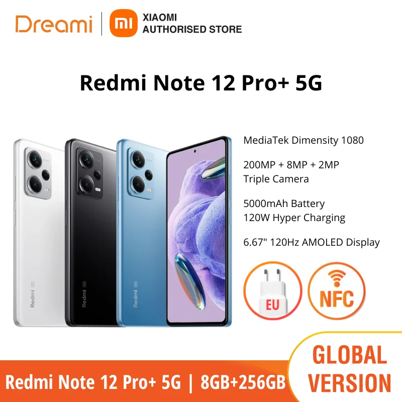 Global Version Xiaomi Redmi Note 12 Pro Plus 5G - MediaTek Dimensity 1080 | 6.67" AMOLED |200MP ...