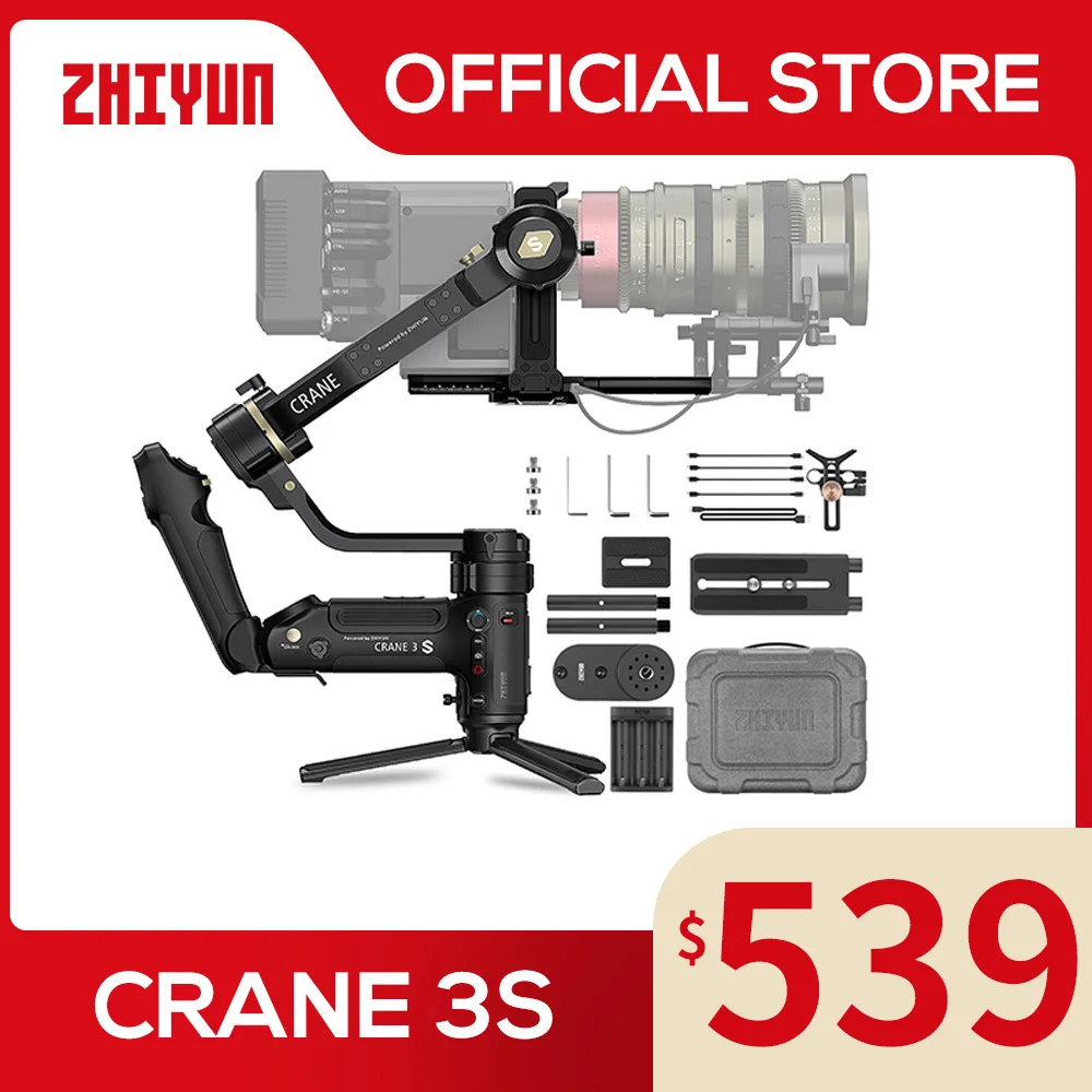ZHIYUN Crane 3S , grúa oficial 3S/SE, 3 ejes, cardán estabilizador de ...