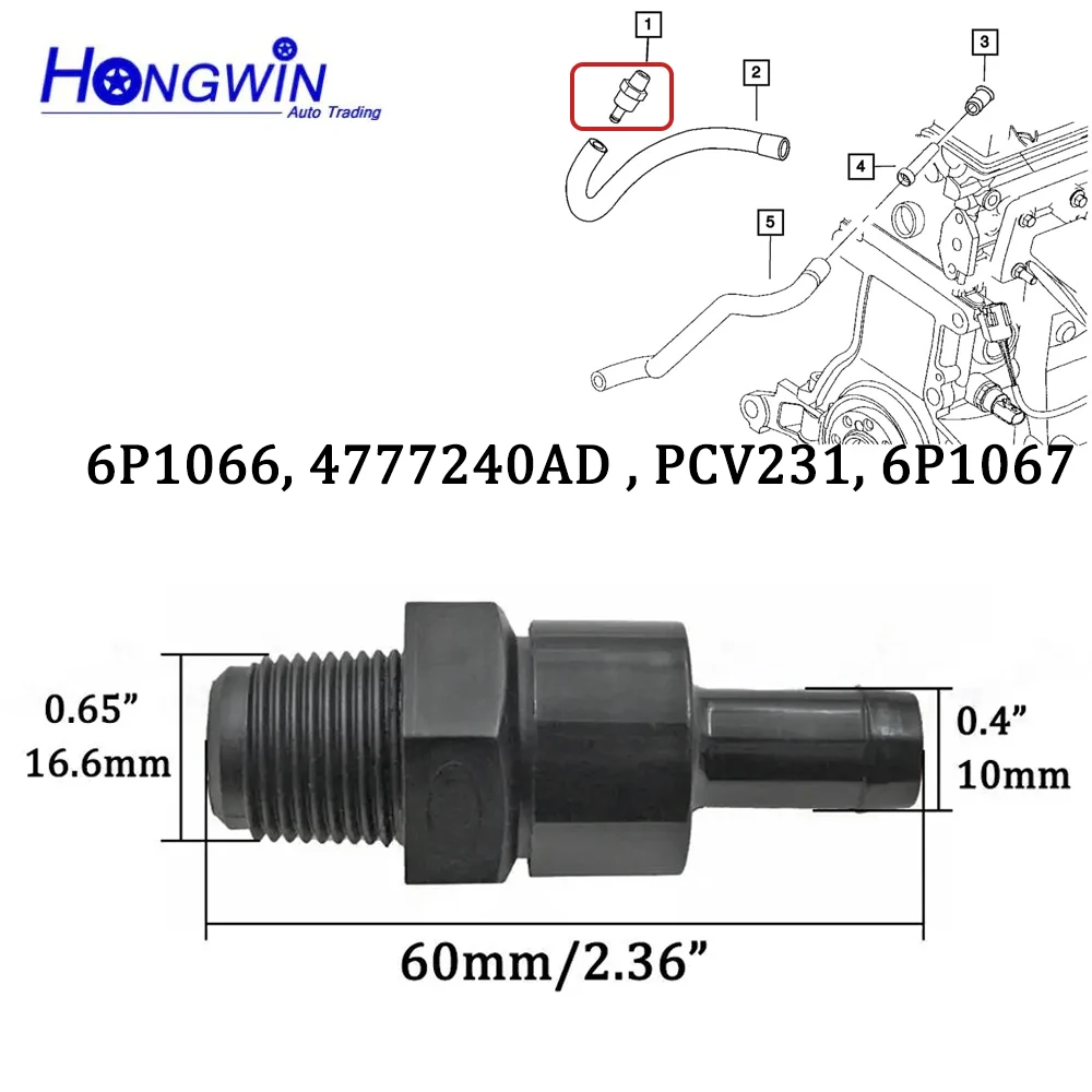 Manguera-de-c-rter-de-ventilaci-n-de-motor-de-v-lvula-PCV-para-Dodge ...