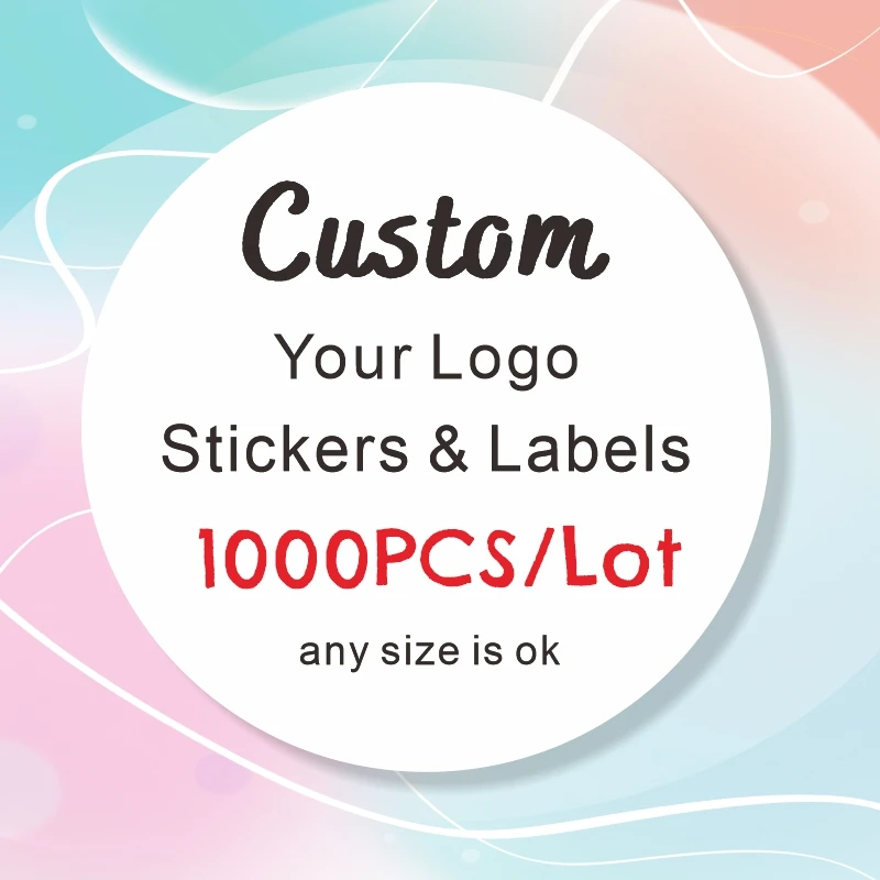 1000PCS-Custom-Stickers-Customized-Logo-Packaging-Labels-Personalized-Wedding-Birthday-Baptism ...