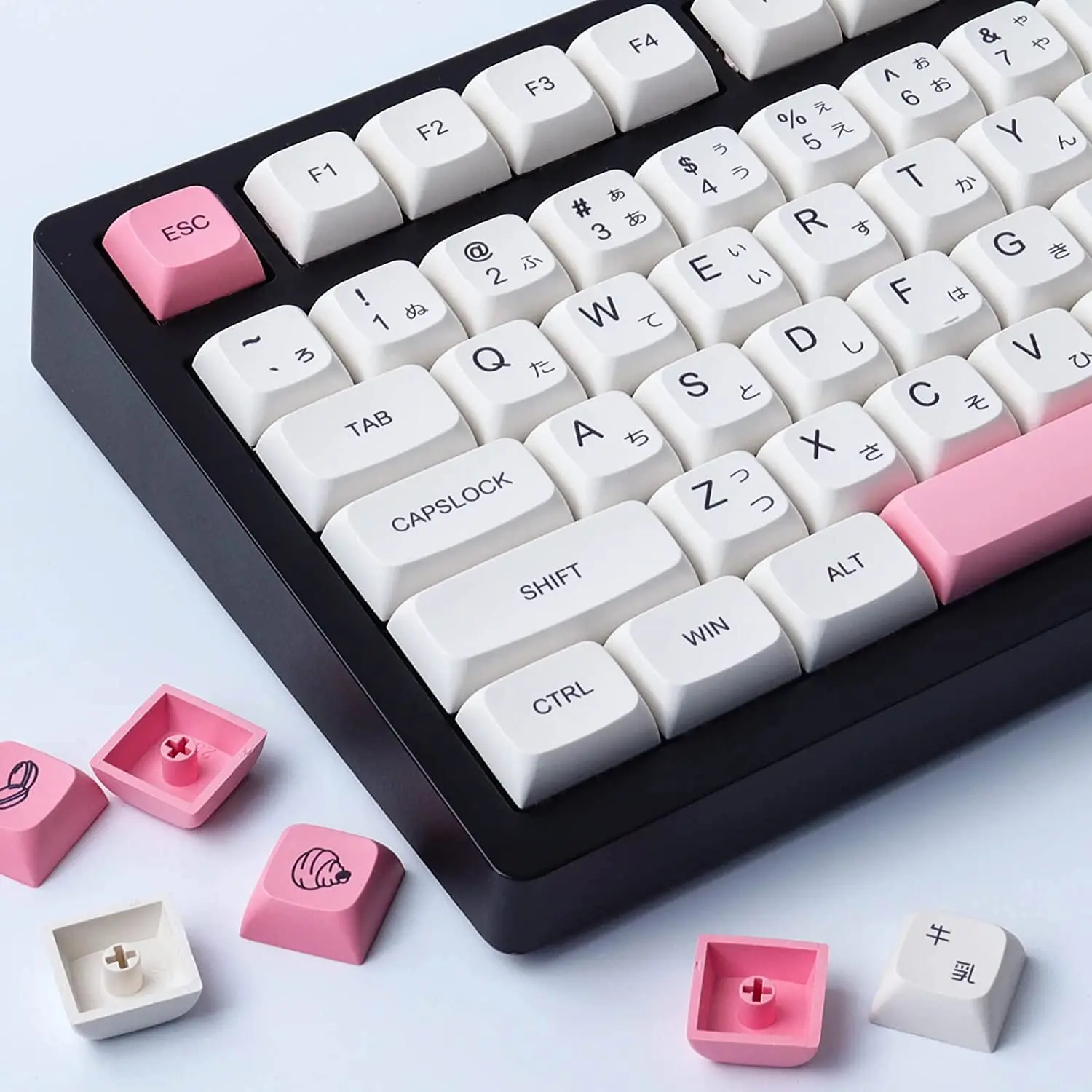 GMK-Strawberry-Milk-Cake-Keycaps-137-Keys-PBT-Dye-Sublimation-XDA ...