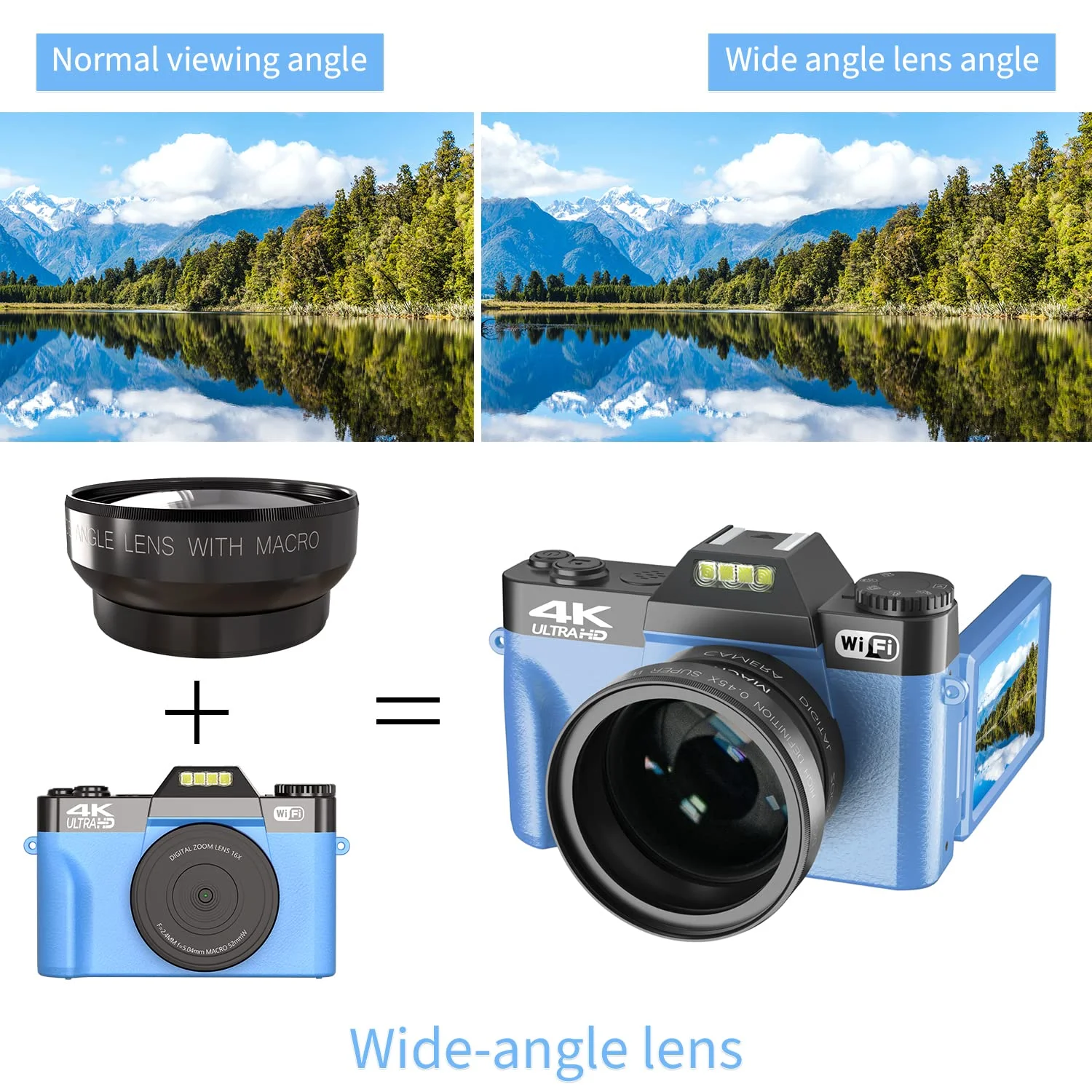 KOMERY NEW Release 48MP Camera Digital Wifi 4K YouTube Vlogging Camera ...