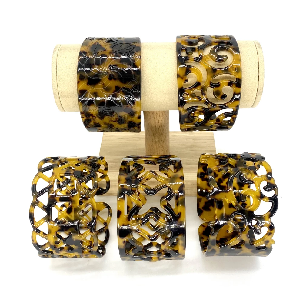 Tortoiseshell-Hollow-Out-Bangles-With-5-Classic-Designs-For-Polynesian ...