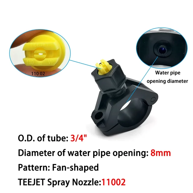 Plastic Eyelet Clip Nozzle, Pipe Clamp Holders, Fat Fan Spray, Quick ...