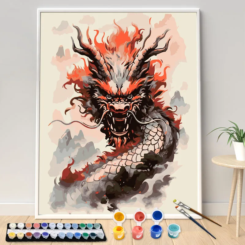 Chinese Dragon Oil Painting
