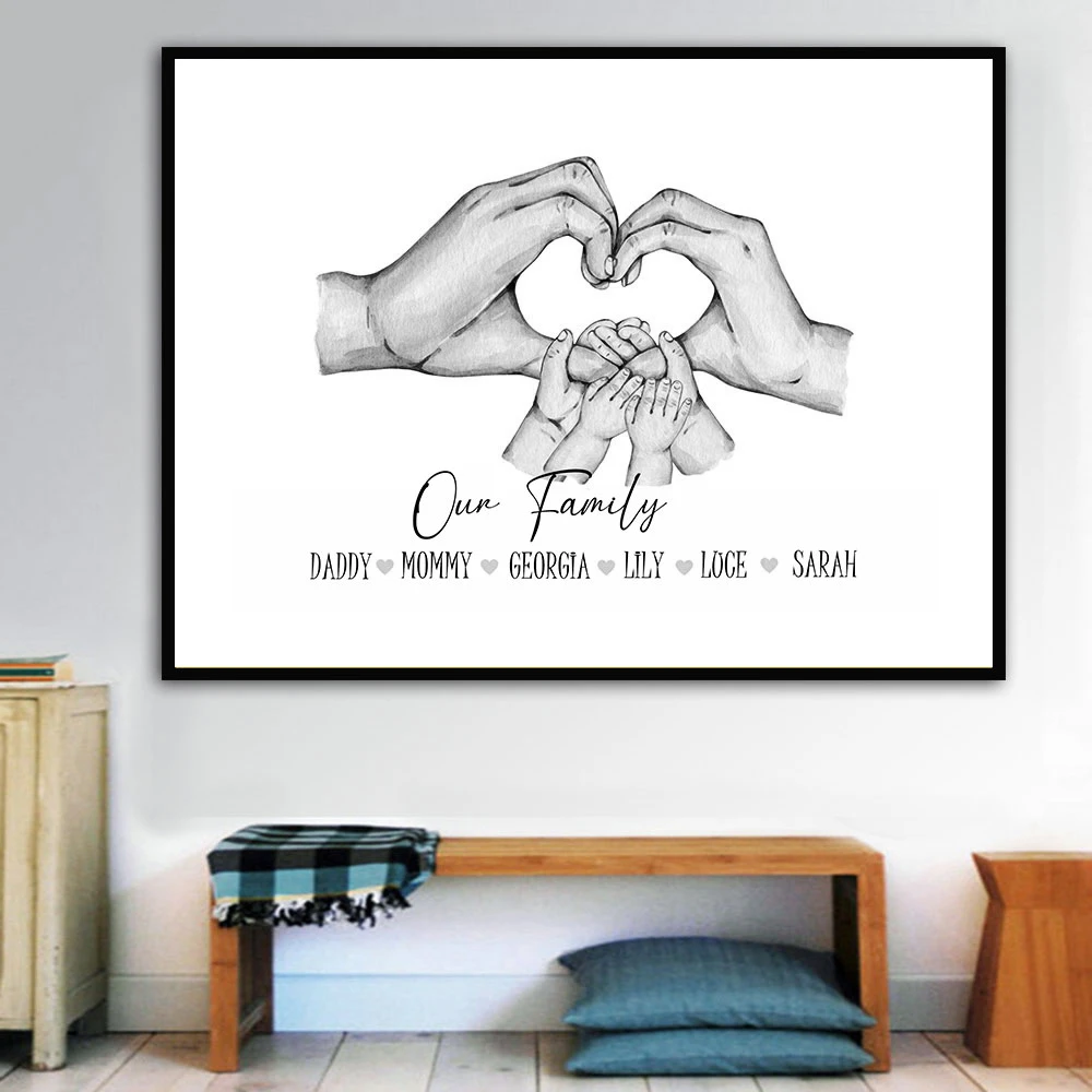 Personalised Family Canvas | Canvas Pictures Family | Canvas Wall Art ...