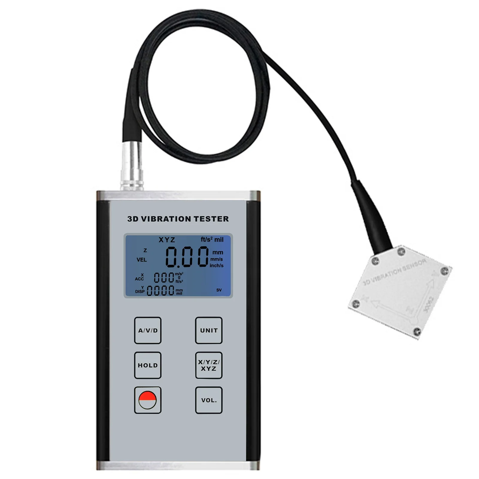 Digital-3-Axis-Vibration-Meter-Piezoelectric-Accelerometer-Sensor ...