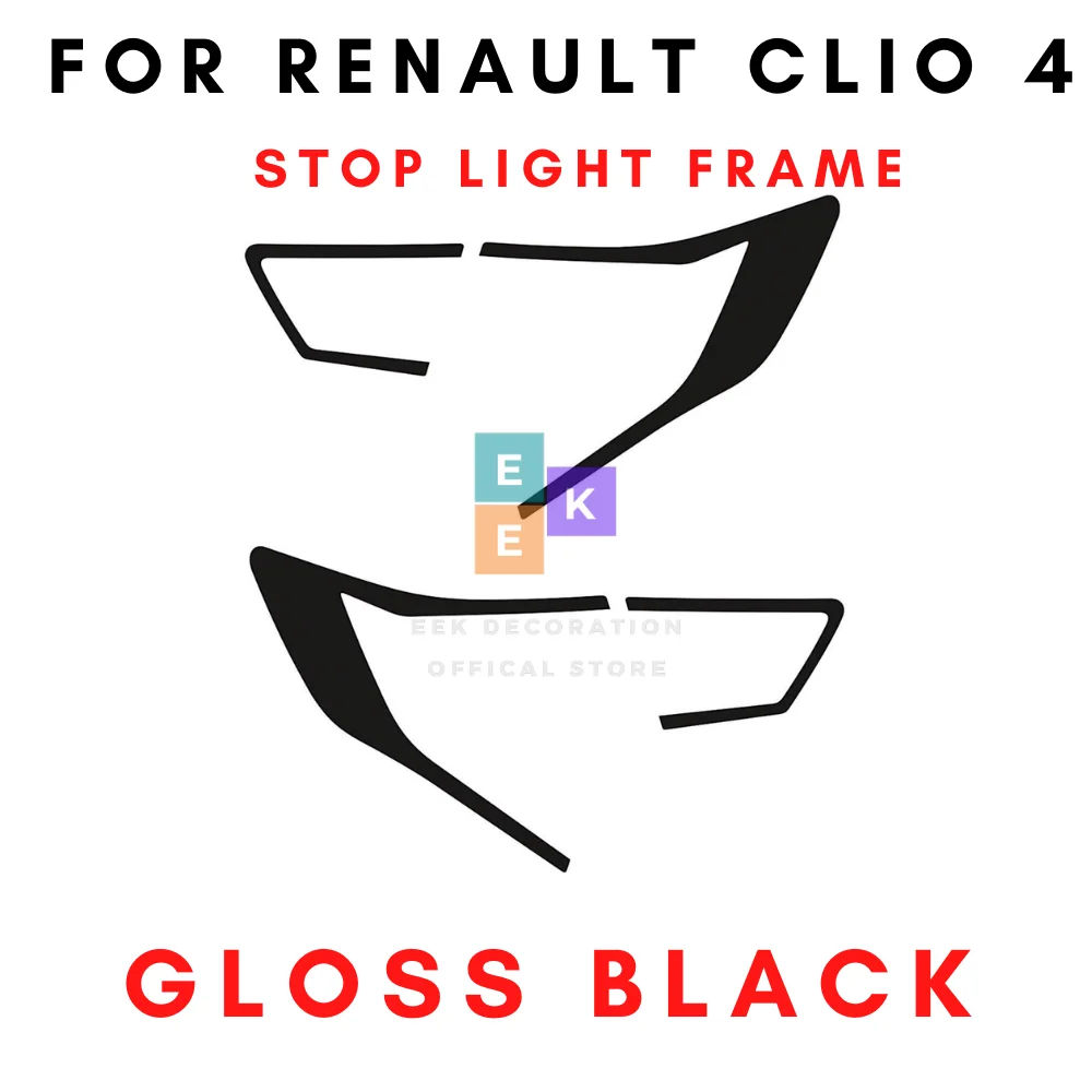 Clio 4 Stop Lamp Frame Sticker Black Shiny 2012-2020 RS Car Accessories ...