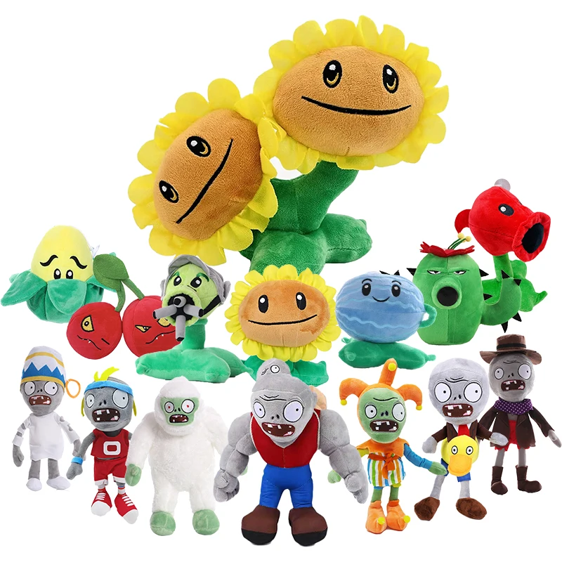 Plants-Vs-Zombies-juguetes-de-peluche-personaje-de-juego-de-dibujos ...