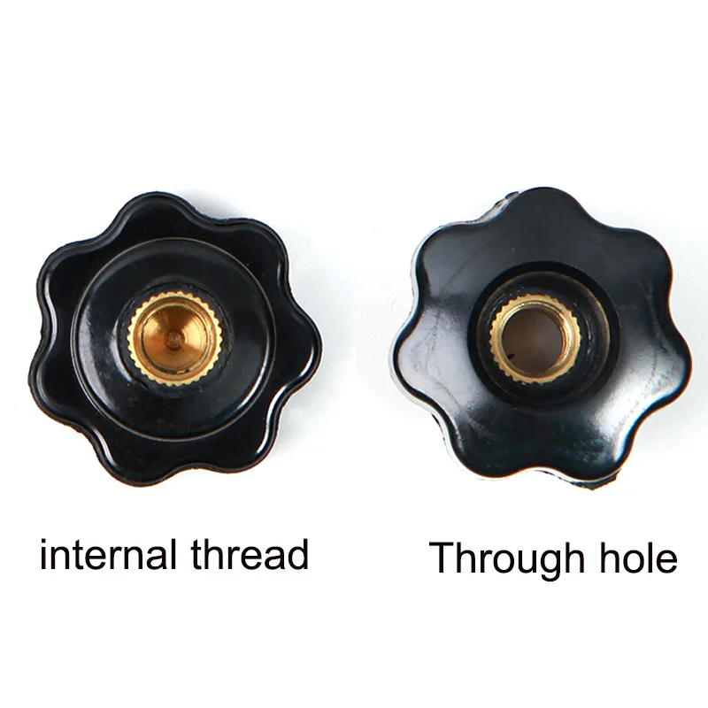 1Pcs M5-M16 Black Plum Bakelite Hand Tighten Nuts Handle Thread Star ...