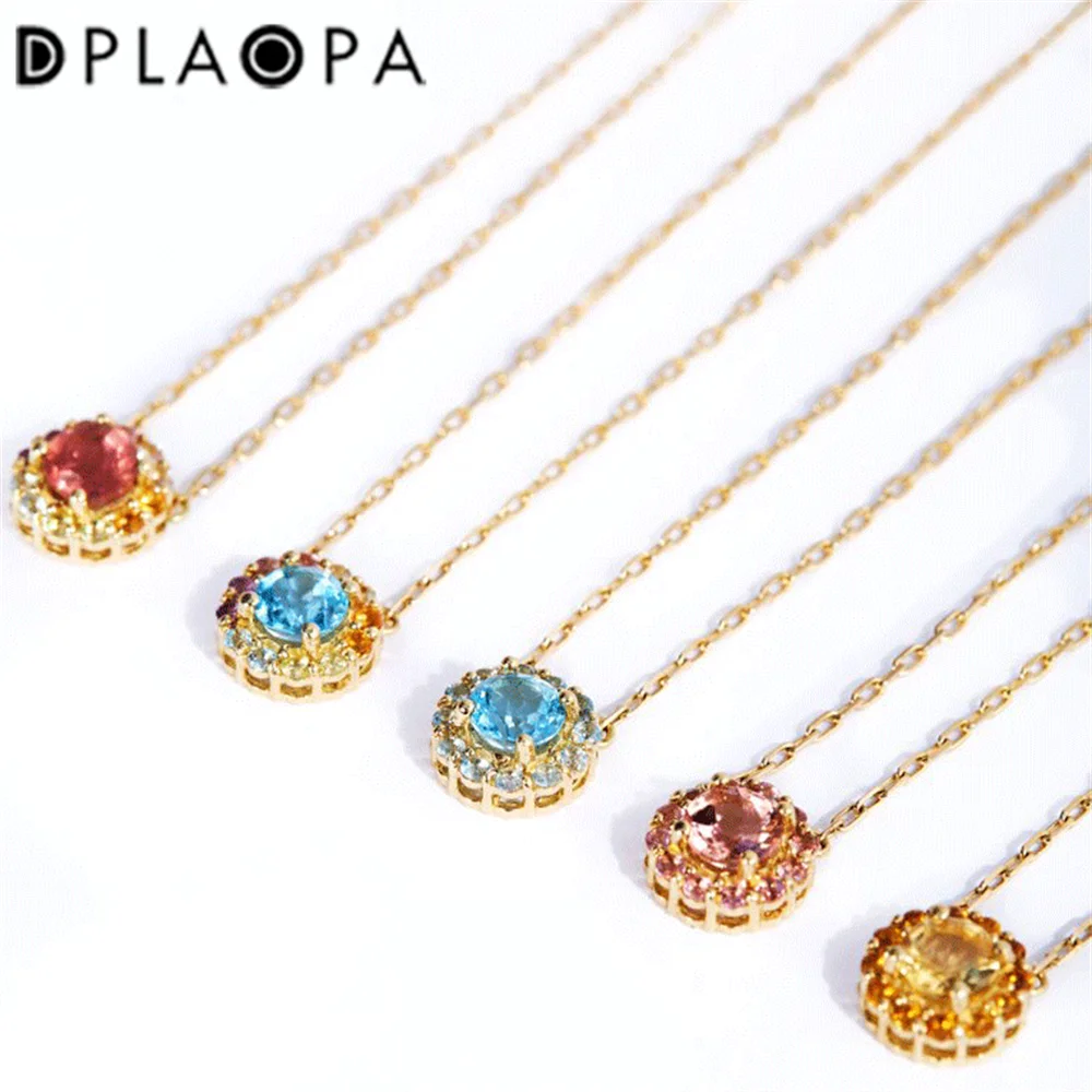 925 Rainbow Cz Sterling Silver | 925 P Sterling Silver Necklace - 925 ...