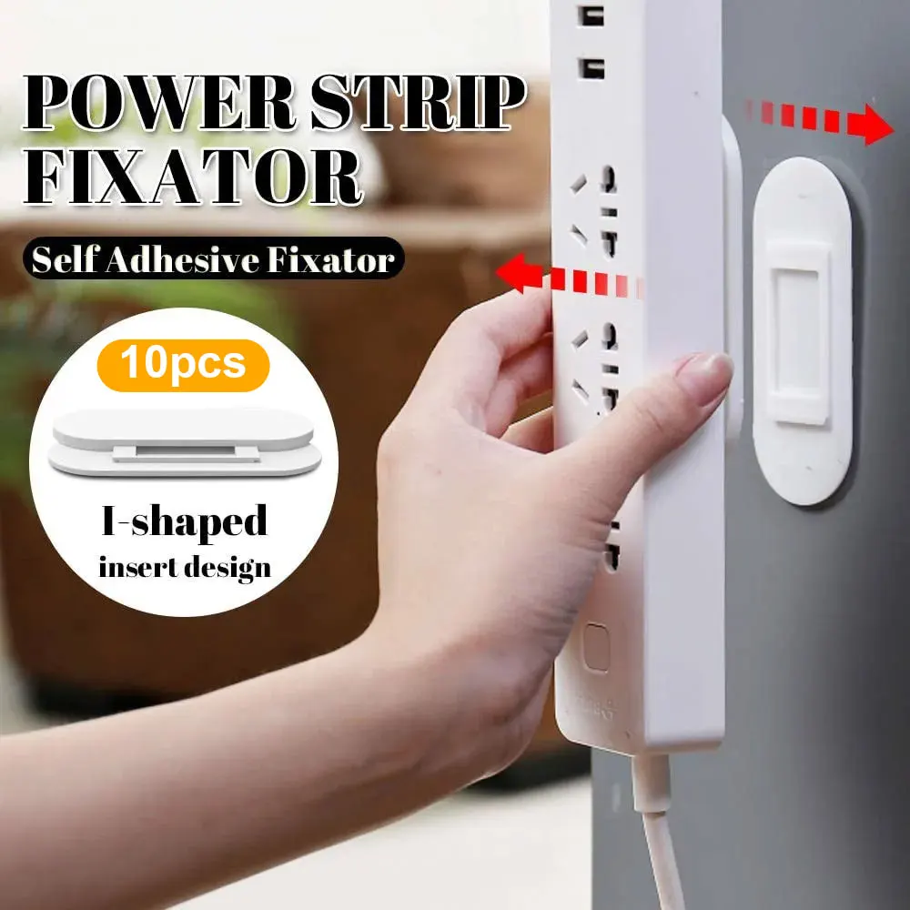 Power-strip-bracket-holder-double-sided-self-adhesive-wall-hook-no ...