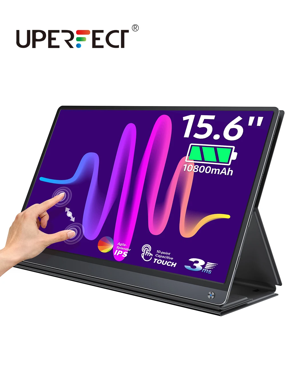UPERFECT-120Hz-Portable-Monitor-15-6-Touchscreen-With-Battery-10800mAh ...