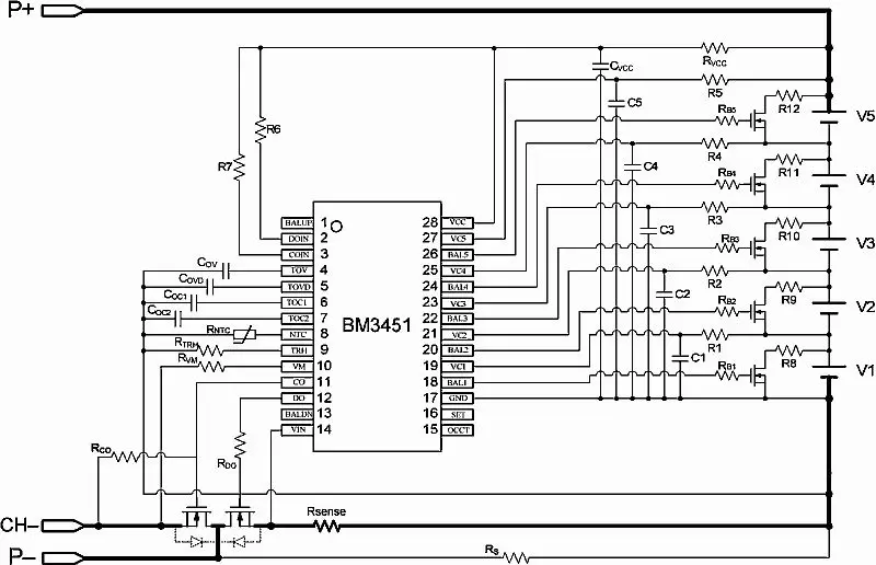 5s 100a 18v bms схема подключения